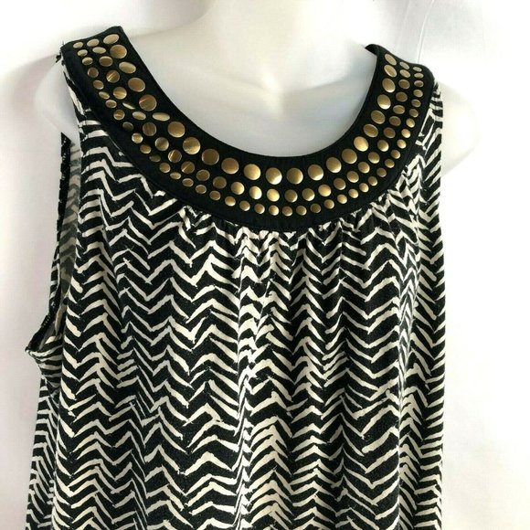 Studio Works | Tops | Studio Works Womens Sleeveless Zebra Striped Top ...